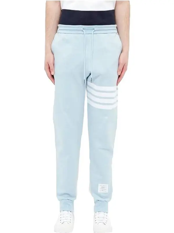Thom Browne Four-bar Detailed Track Pants - Light Blue