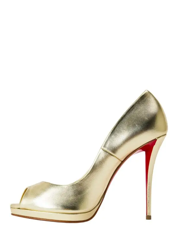 CHRISTIAN LOUBOUTIN Stiletto Court Peep-toe Heels - Nude