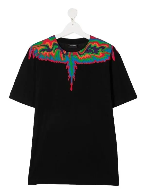 MARCELO BURLON COUNTY OF MILAN Pattern Printed T-shirt - Black