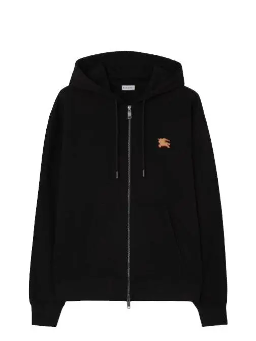 Burberry Knight Check Zip Hoodie - Black