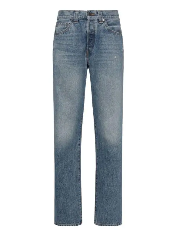 Khaite Callum Denim Straight Jeans - Blue