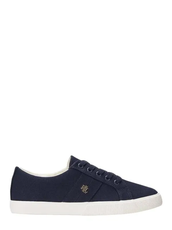 Ralph Lauren Janson Leather Court Trainers - Black