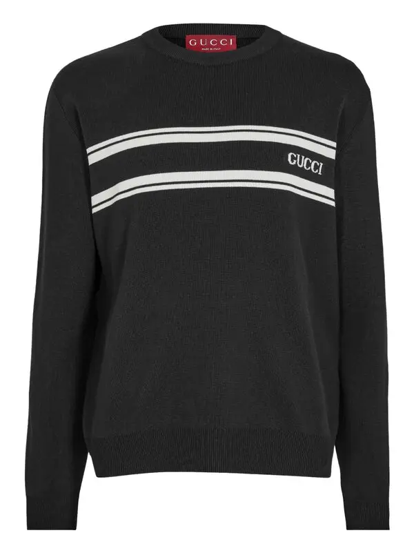 Gucci Crew Neck Knit Sweater - Black