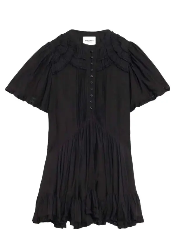 Isabel Marant Étoile Celyana Gathered Short Dress - Black