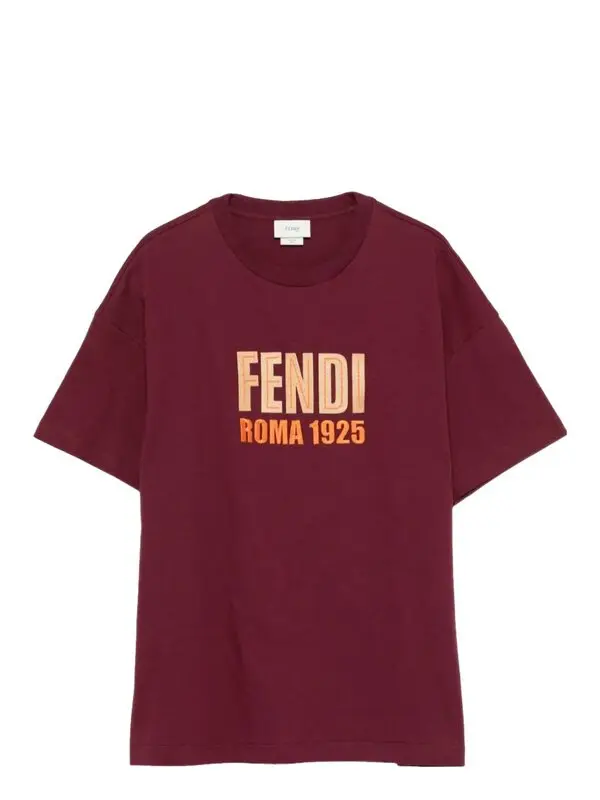 Fendi Logo Lettering T-shirt - Red