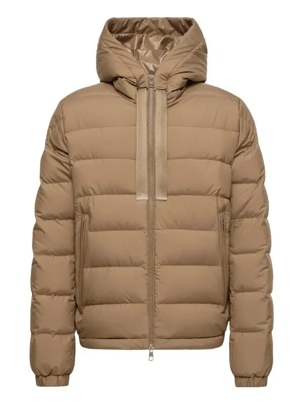 Moncler Zeflor Hooded Down Jacket - Camel