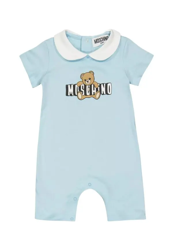 Moschino Bear Graphic Romper - Blue