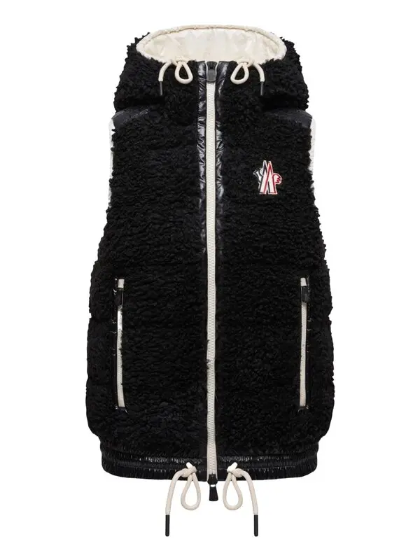 Moncler Teddy Hooded Insulated Gilet - Black