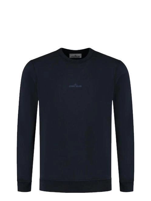 Stone Island Logo-printed Crewneck Sweatshirt - Blue
