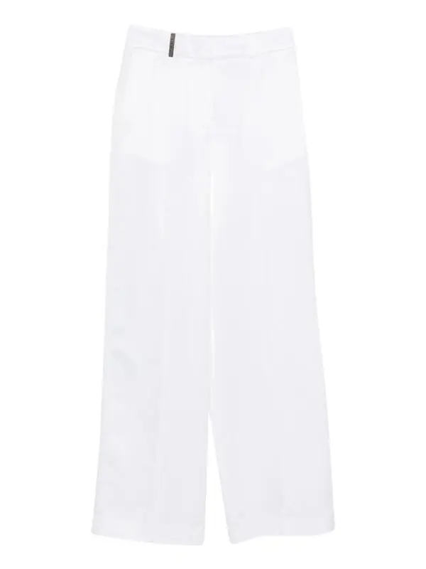 Peserico Tailored Wide-leg Pants - White