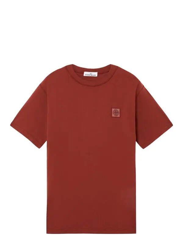 Stone Island Compass-patch T-shirt - Copper-colored