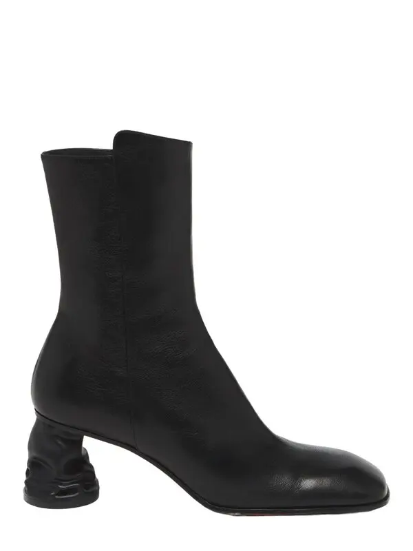 Alexander McQueen Crush Side-zip Ankle Boots - Black