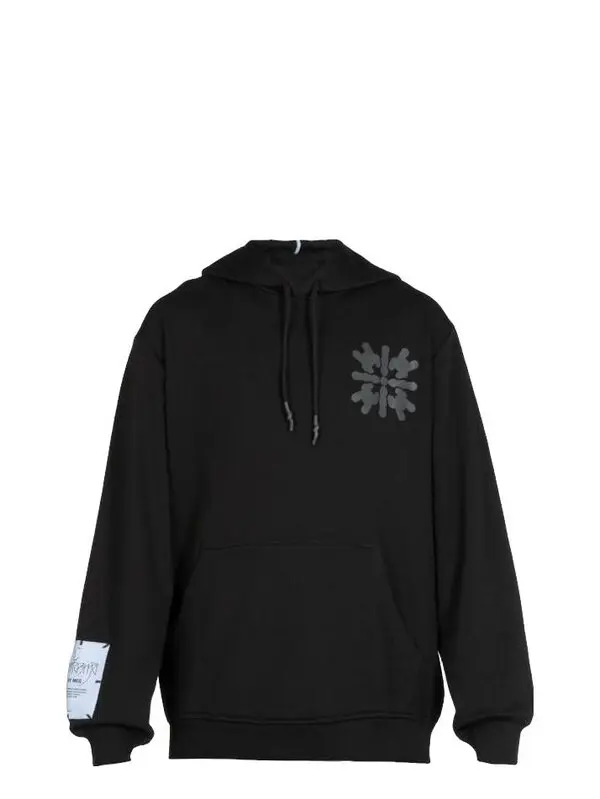 Alexander McQueen Abstract-print Cotton Hoodie - Black