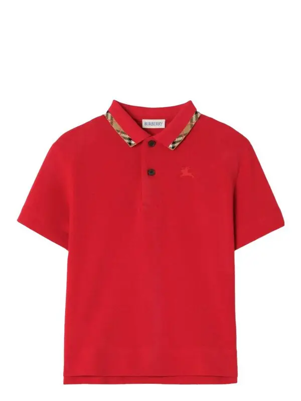 Burberry Cotton Piqué Polo Shirt - Bright Red