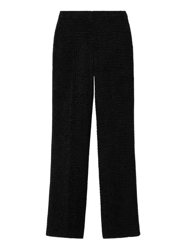 Loro Piana Timi Textured High-waisted Trousers - Black
