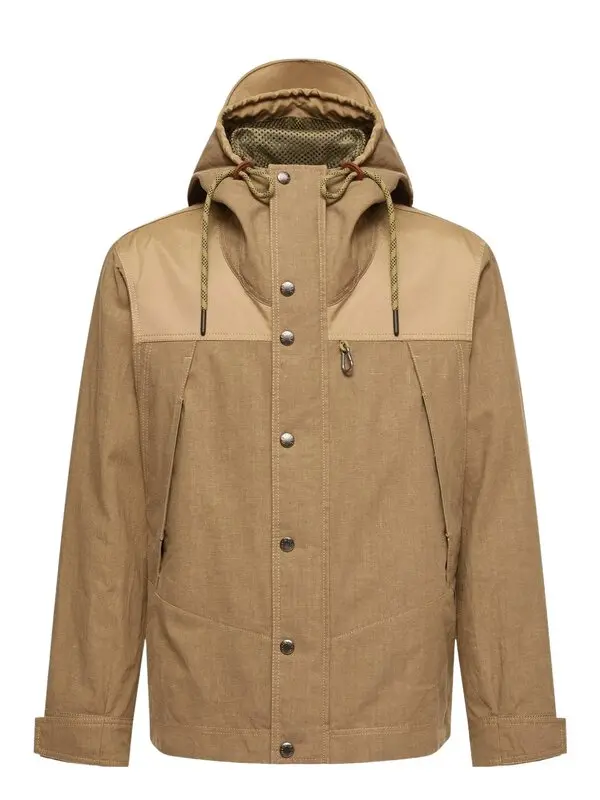 Moncler Givors Linen Hooded Jacket - Light Brown