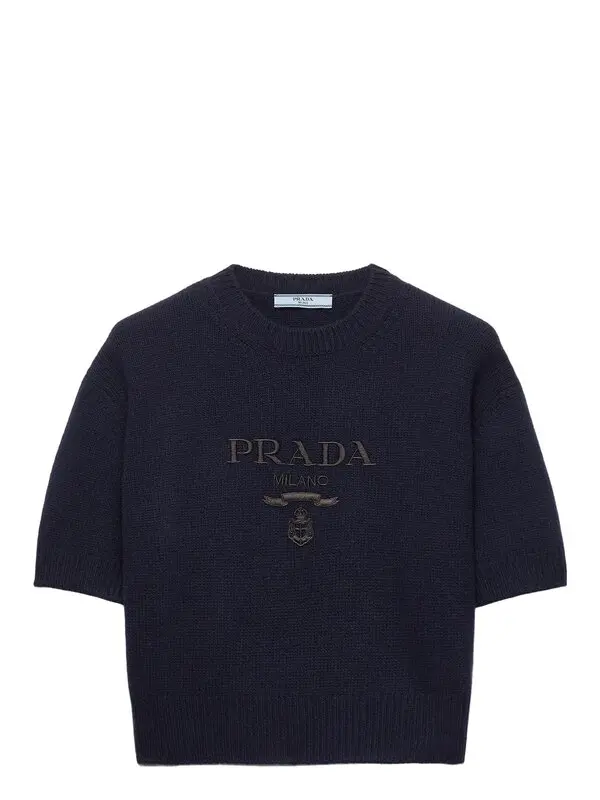 Prada Wool And Cashmere Crew-neck Sweater - Blue