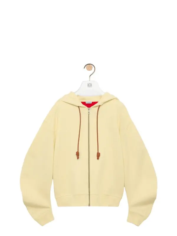 Loewe Flamenco Hoodie In Cotton - Vanilla