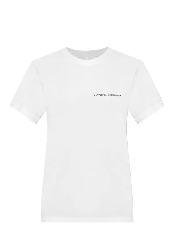 Victoria Beckham Logo Printed Crewneck T-shirt - White