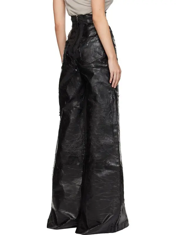 Rick Owens Dirt Cooper High-waisted Loose Fit Trousers - Black