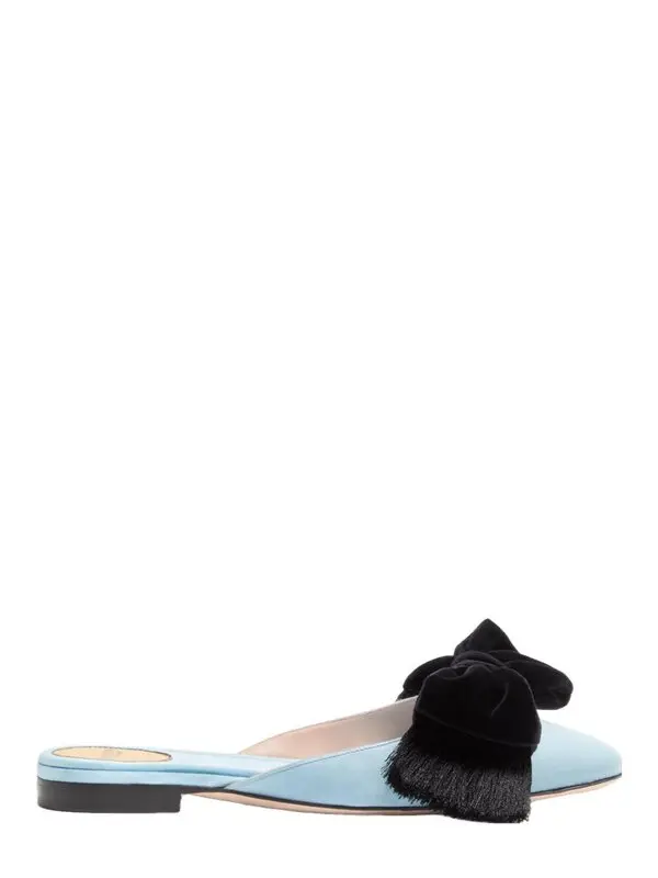 Valentino Garavani Reinette Satin Mule With Vlogo Detail - Black