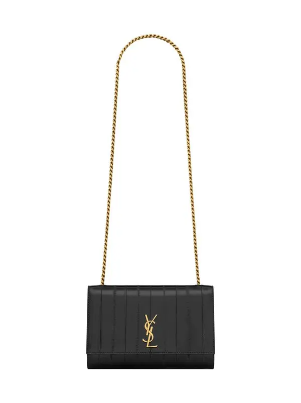 Saint Laurent Flap Shoulder Bag With Chain Strap - Black