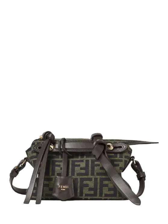 Fendi Mini The Way Soft Ff Zucca Jacquard And Leather Bag - Brown