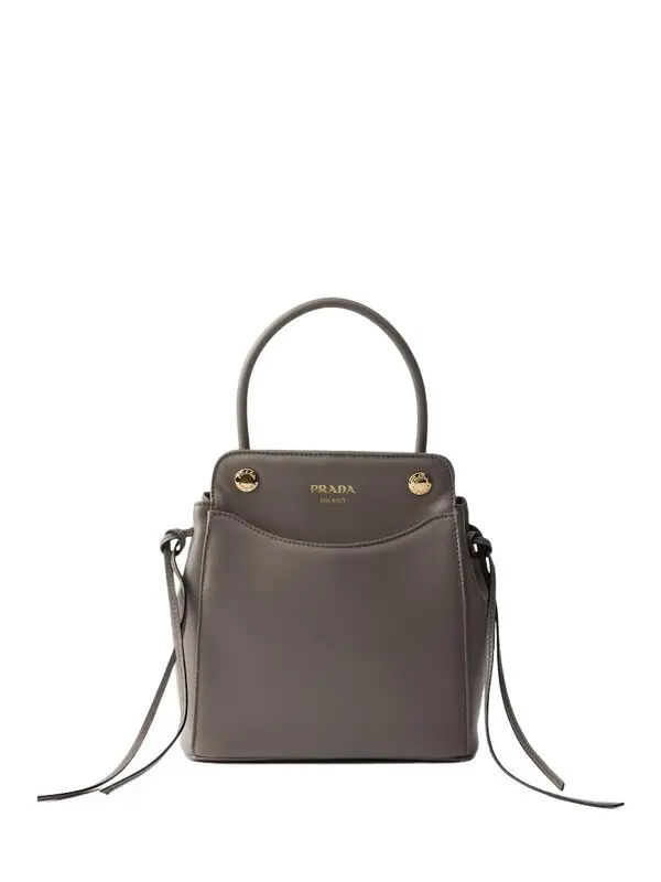 Prada Mini Carry Leather Handbag - Clay