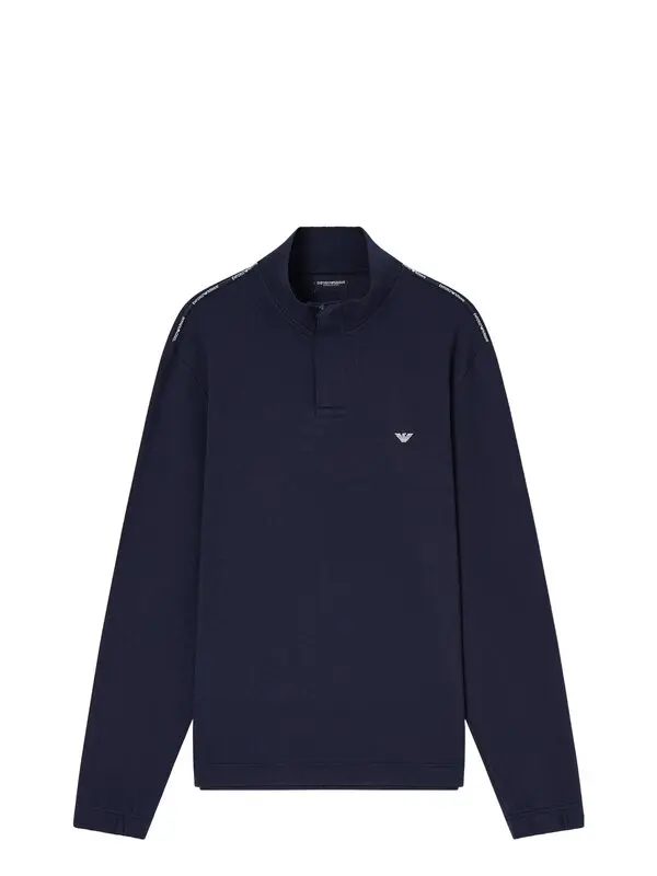 Emporio Armani Stand-up Collar Sweatshirt - Black