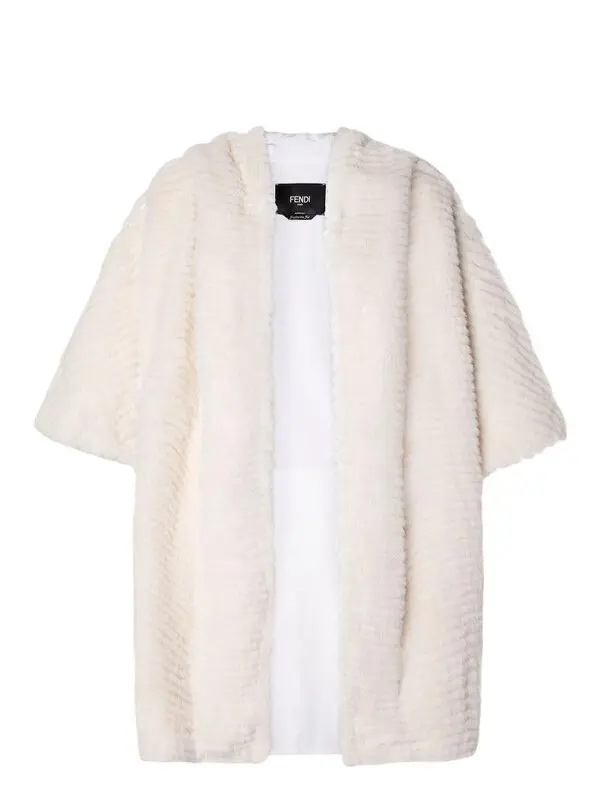 Fendi Mink Travel Poncho - White