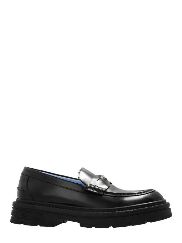 Versace Medusa Plaque Slip-on Loafers - Black