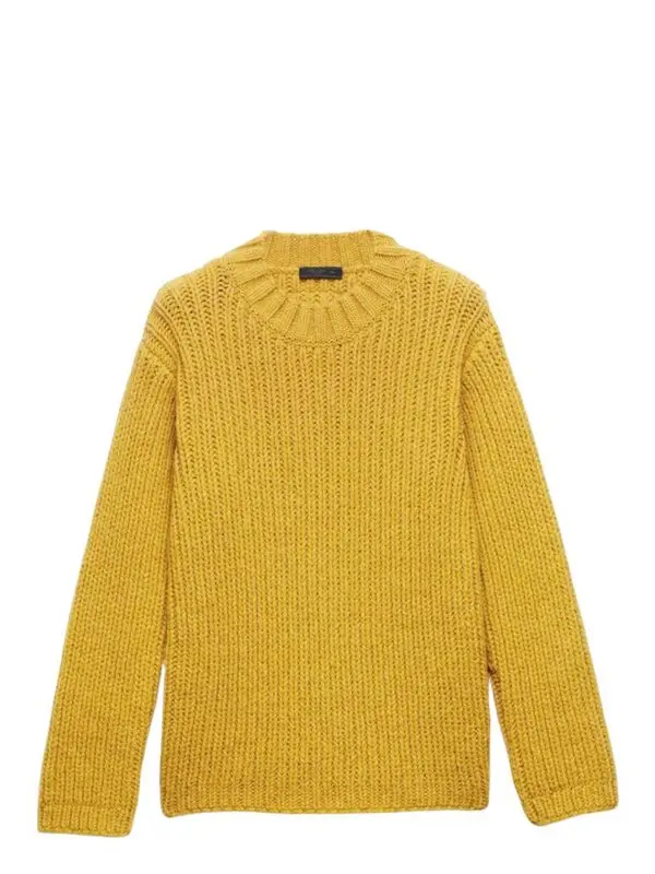 Prada Shetland Wool Crew-neck Sweater - Corn Yellow