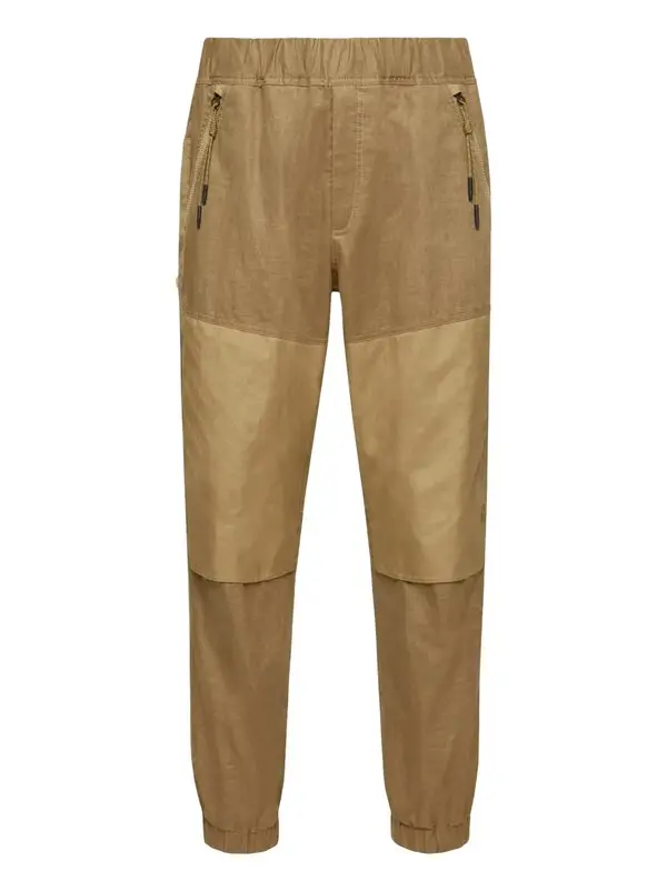 Moncler Linen Jogging Trousers - Light Brown