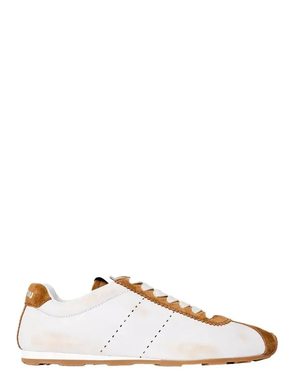 Miu Miu Spliced Casual Sneakers - White