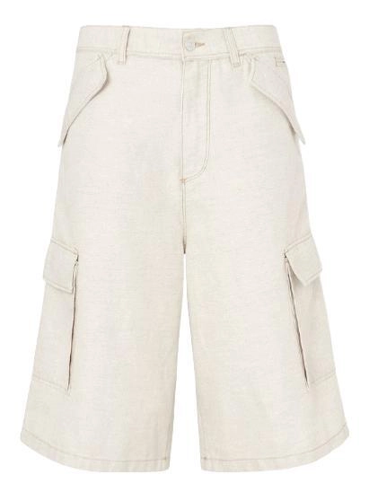 Fendi Selleria Denim Bermuda Shorts - Ivory