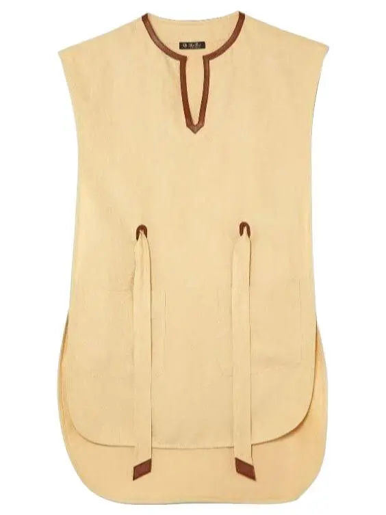 Loro Piana Sleeveless Collared Dress - Nude