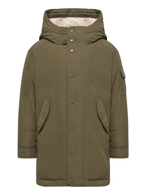 Moncler Nahan Hooded Down Parka - Olive Green