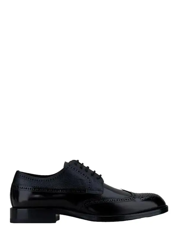 TOD'S Leather Logo Business Dress Shoes - Black