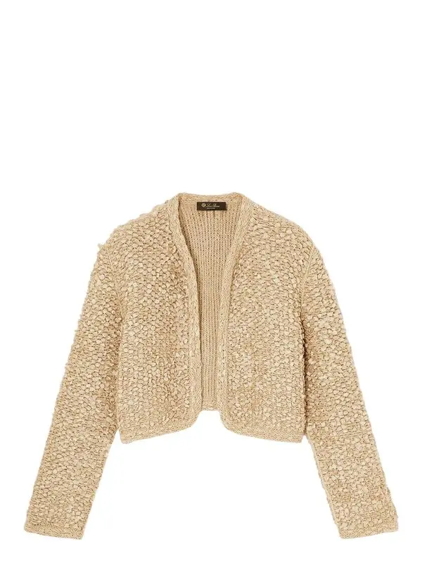 Loro Piana Tosca Textured Knit Jacket - Nude