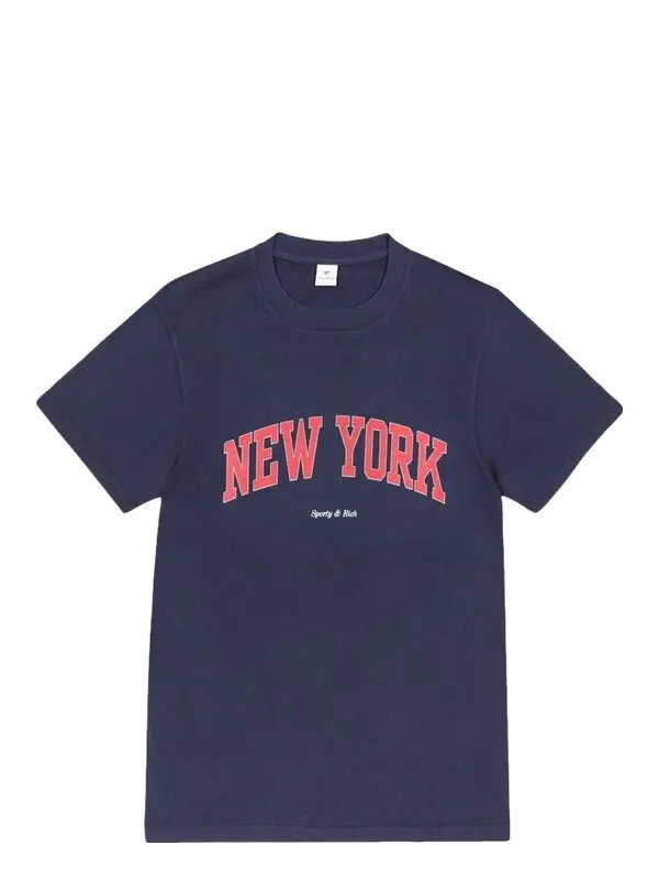 SPORTY  RICH Sporty Rich New York Ivy T-shirt - Black