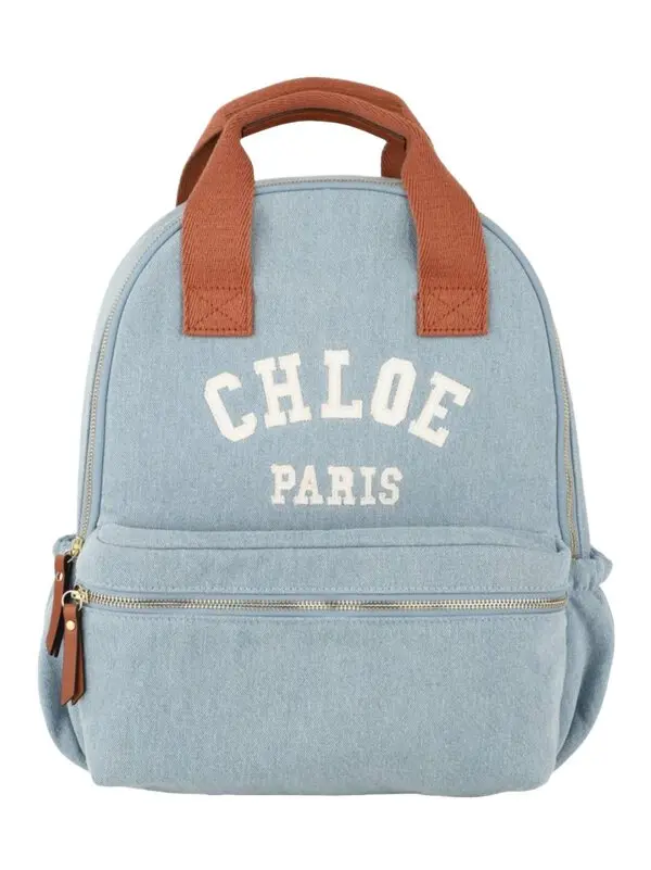 Chloé Logo Backpack - Gray