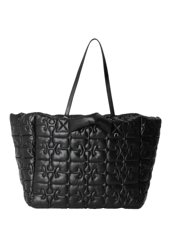 GANNI Diamond Lattice Tote Bag - Black
