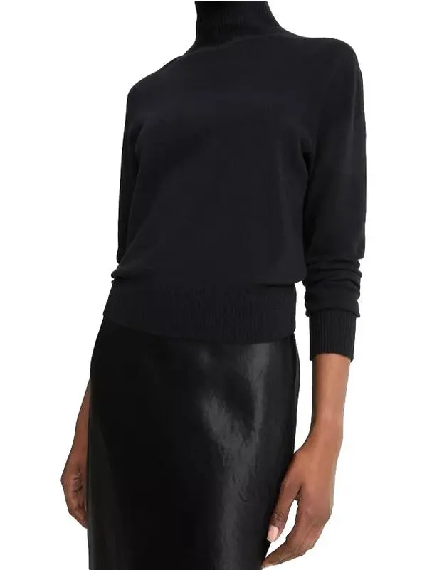 Vince Long-sleeved High Neck Sweater - Black