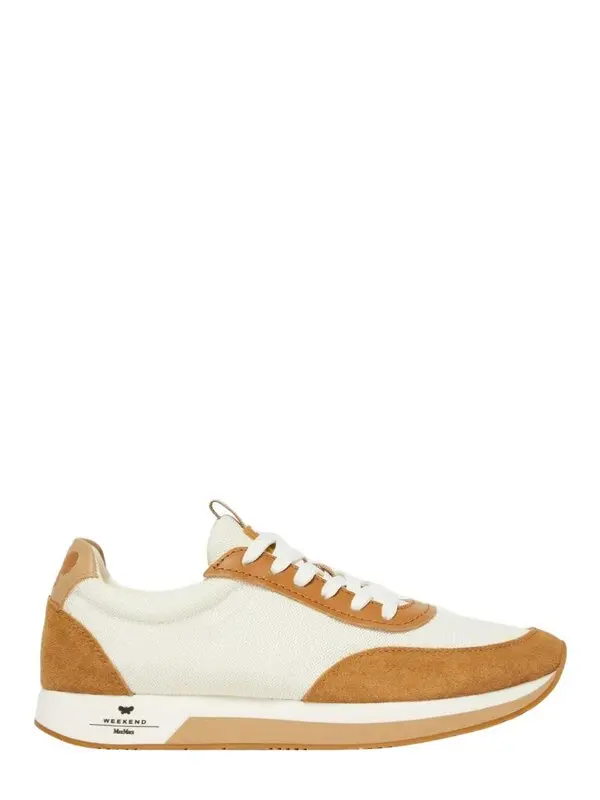 Max Mara Colorblock Lace-up Sneakers - White