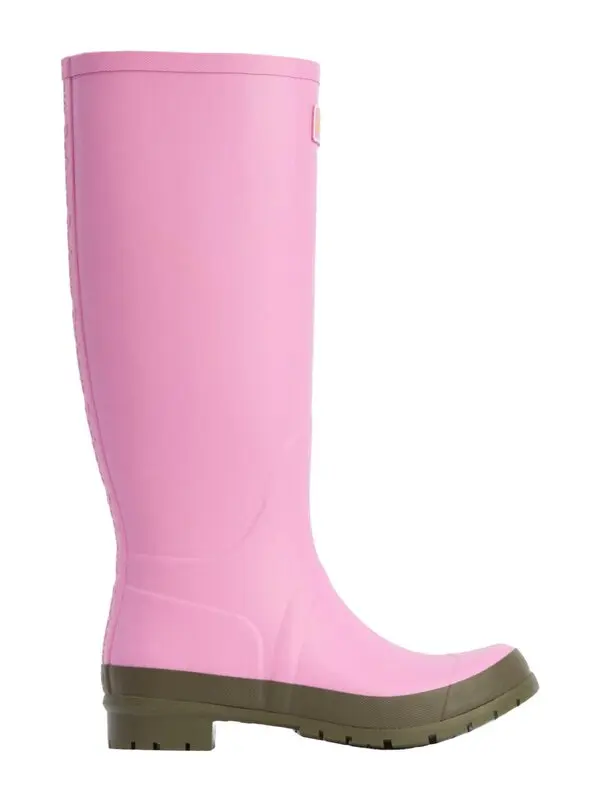 Barbour Mid-calf Rubber Boots With Logo Detail - Pink