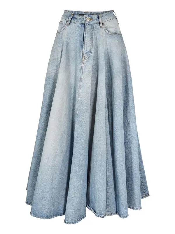 Balenciaga A-line Maxi Skirt - Gray