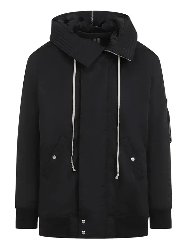 Rick Owens Drawstring Hooded Jacket - Black