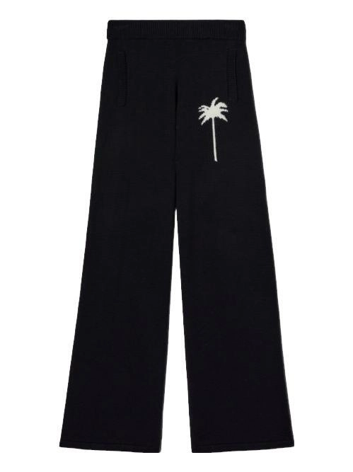 Palm Angels Palm Tree Knitted Trousers - Black
