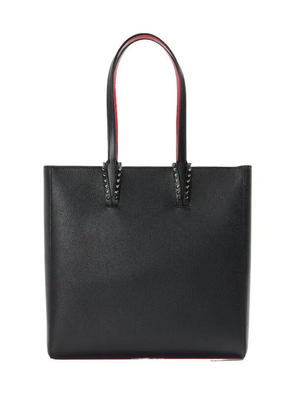 CHRISTIAN LOUBOUTIN Leather Tote Bag With Stud Embellishments - Black