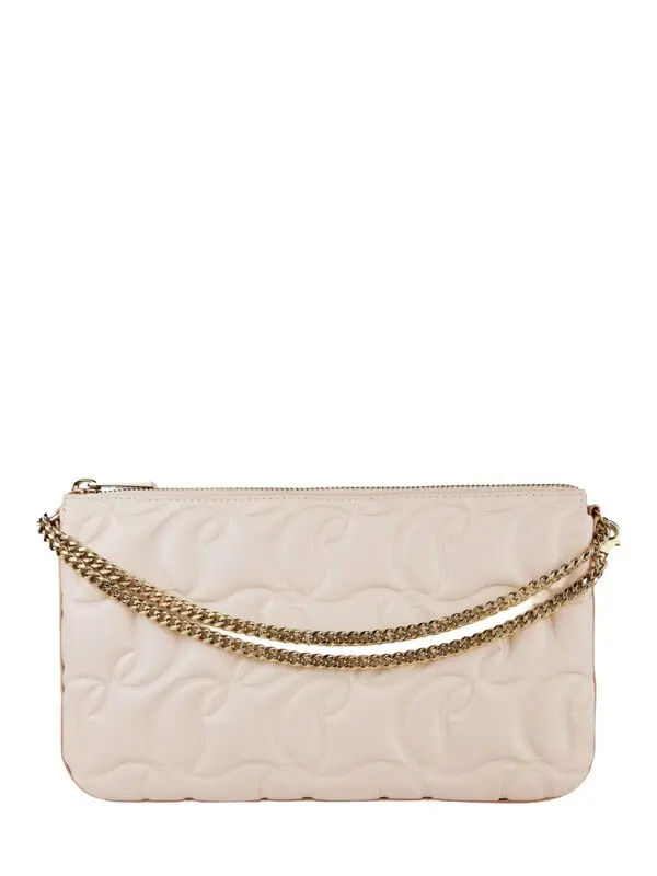 CHRISTIAN LOUBOUTIN Spliced Shoulder Bag With Coin Purse - Nude
